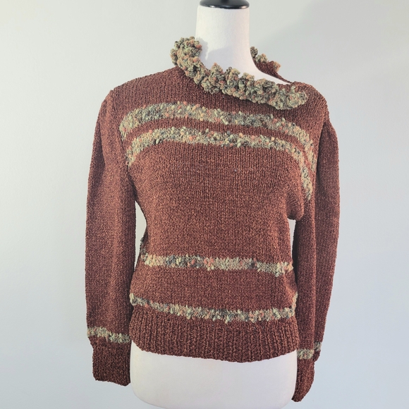 Handmade | Sweaters | New Handmade Handcrafted Brown Women Cowl Neck ...